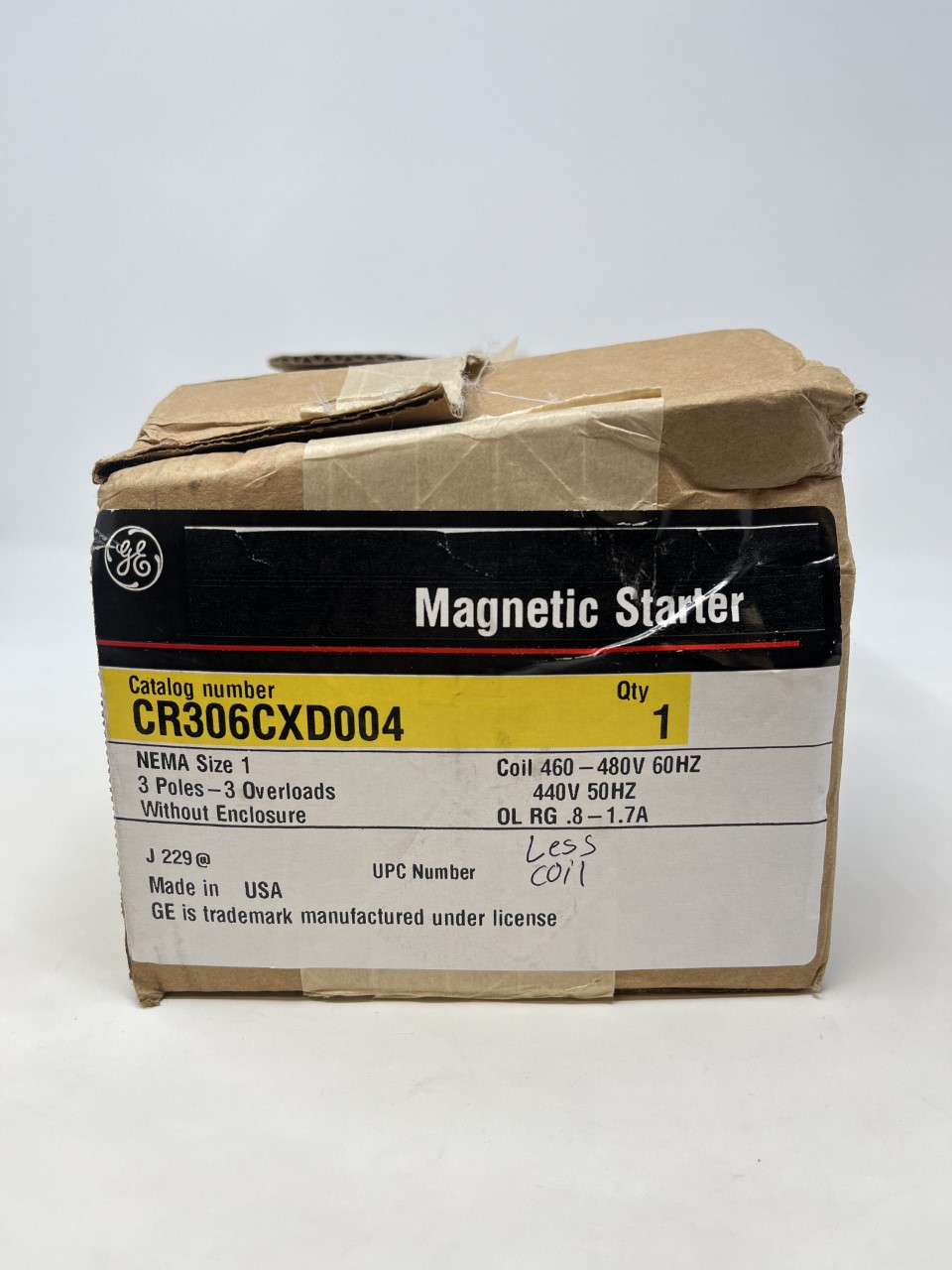 CR306CXD004 – GE/ABB NEMA MOTOR STARTER | Mag-Trol Distributors, Inc.
